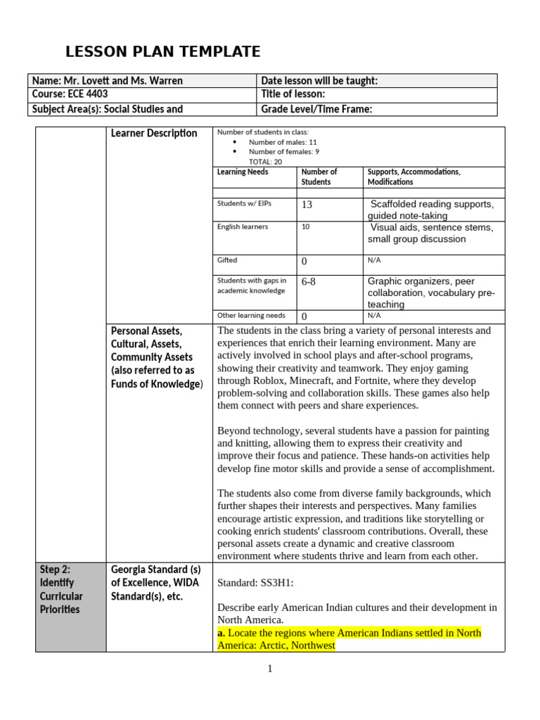 Journey Box Lesson Plan 1 | PDF | Educational Assessment | Learning