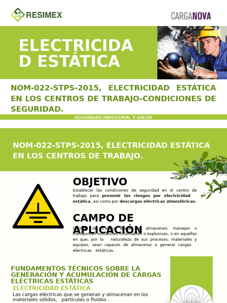 Nom 022 STPS 2015 | PDF | Electrostática | Relámpago