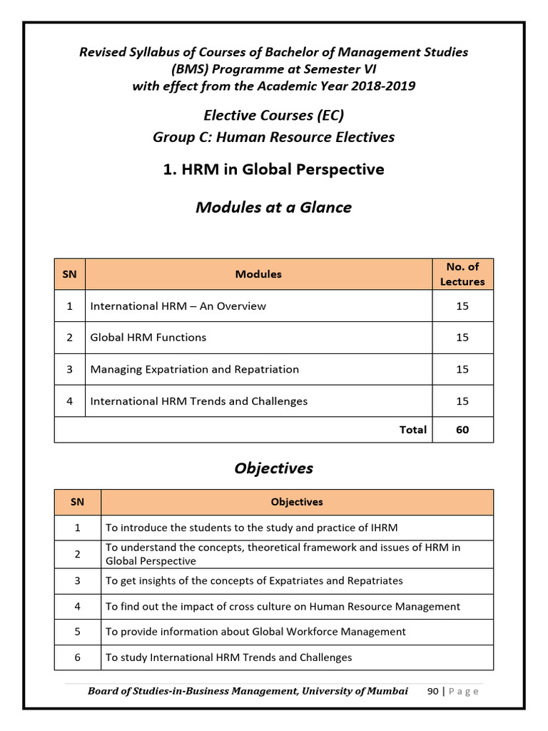 HRM in Global Perspective | PDF | Human Resource Management ...