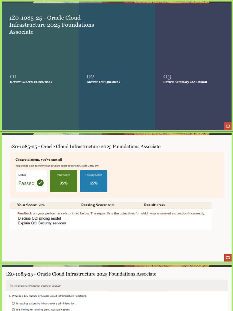 1z0 1085 25 Oracle Cloud Infrastructure 2025 Foundations Associate Pdf Cloud Computing