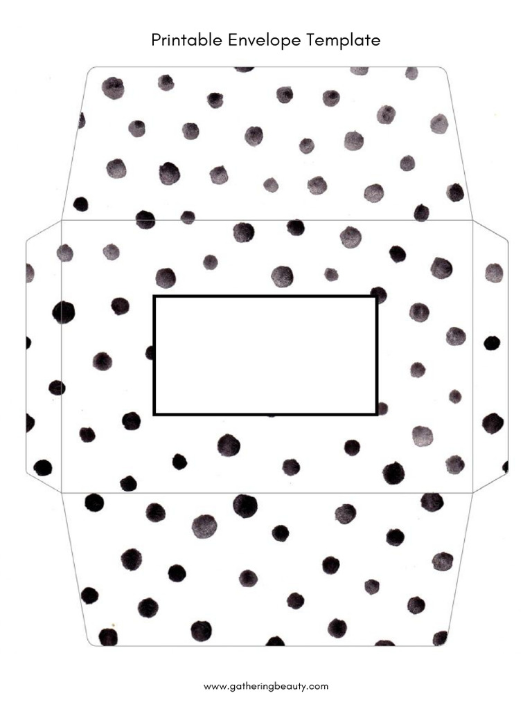 Printable Spotty Envelope Template | PDF