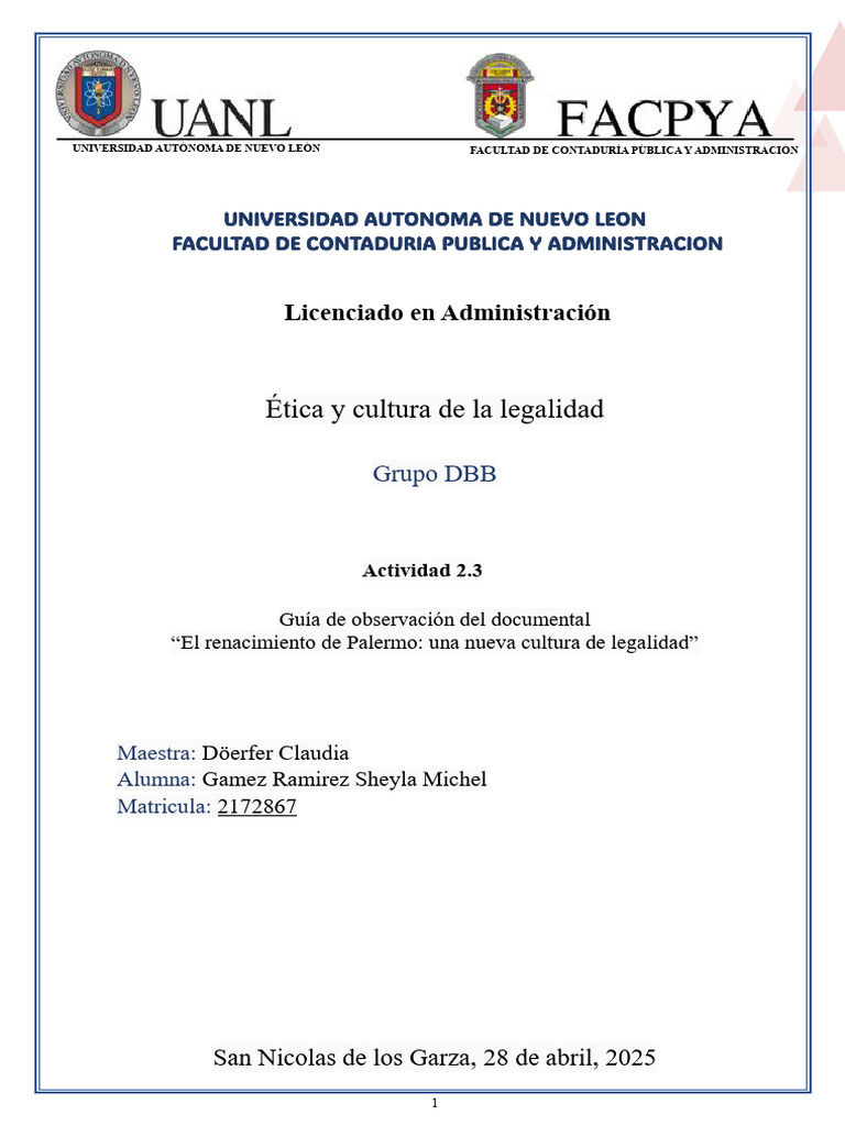 Ev2.3 - EyCL - DBB - Guía de Observación Del Documental | PDF | Corrupción política | Sociedad
