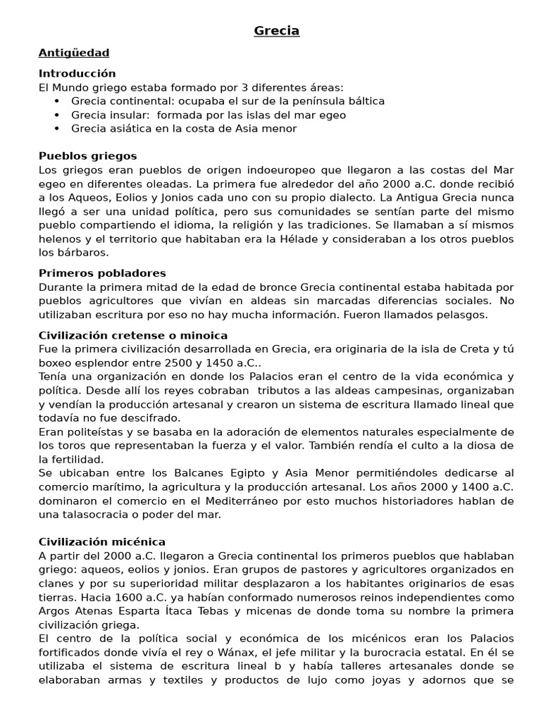 Grecia | PDF | Antigua Grecia | Esparta
