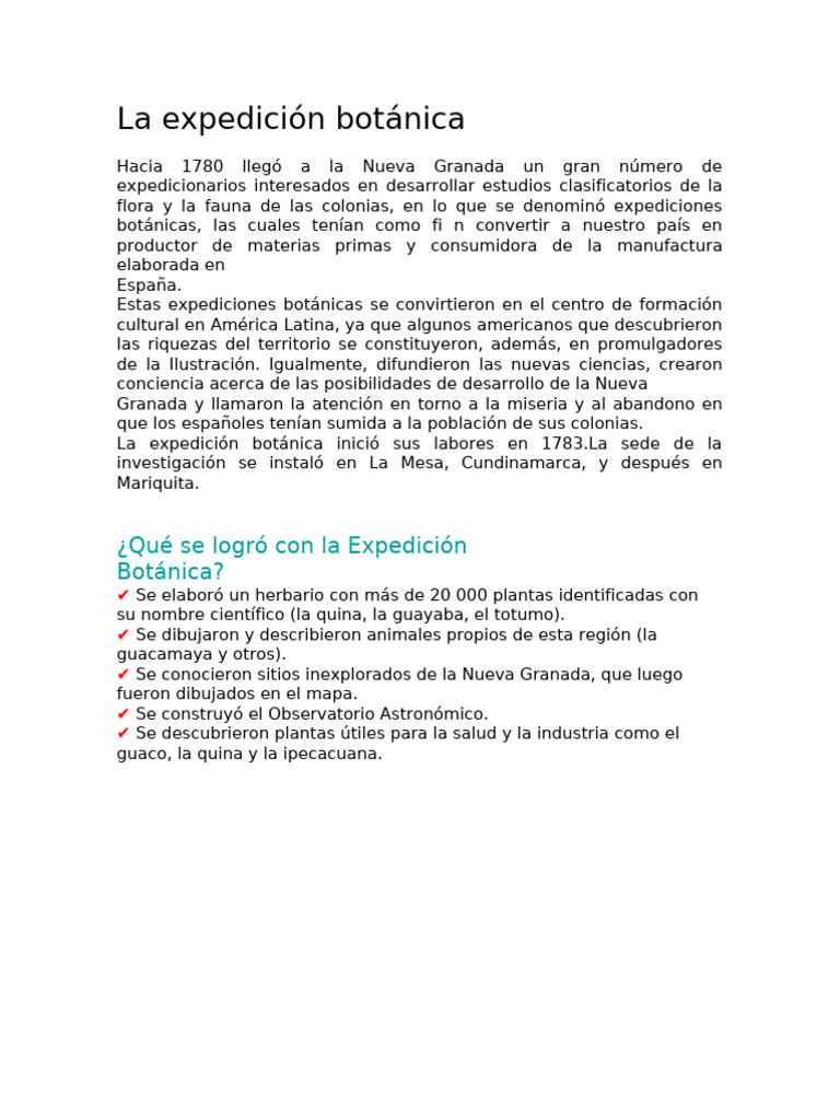 La Expedición Botánica | PDF