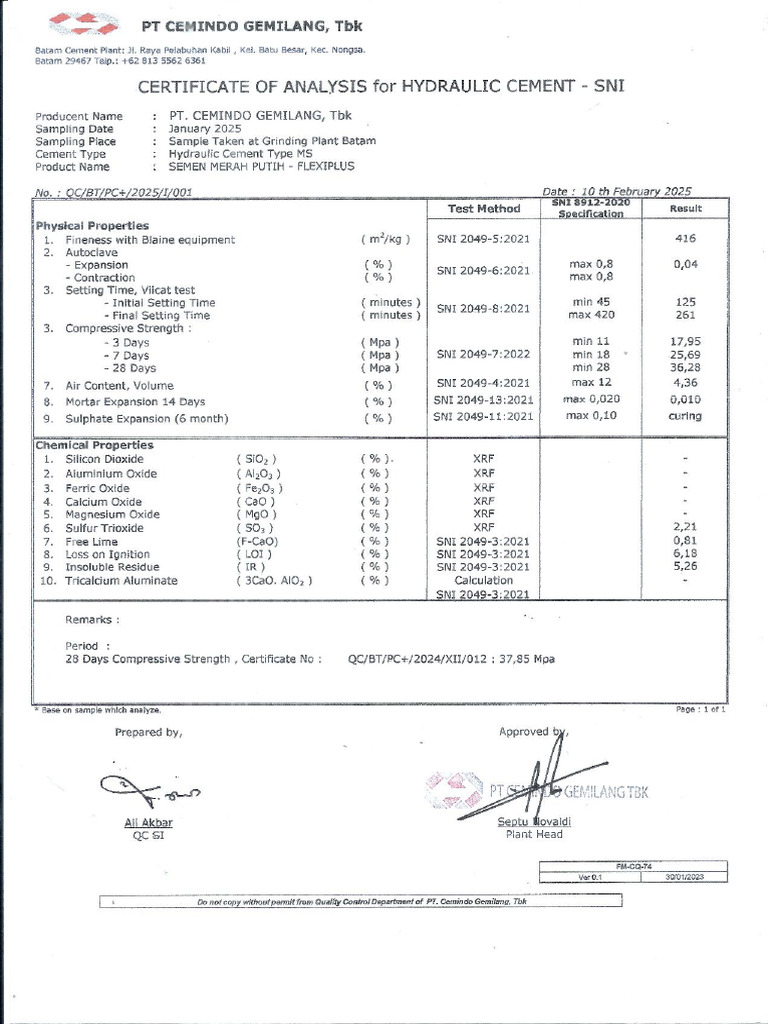 CoA For Flexiplus (MS) Jan 2025 (28D) | PDF | Chemical Substances | Atoms