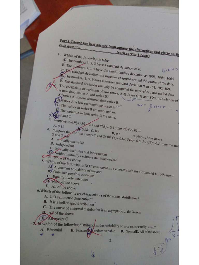Probability Final and Mid Exam | PDF