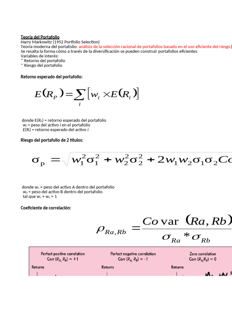Portafolio Eficiente Markowitz | PDF | Análisis de los datos | Probabilidad