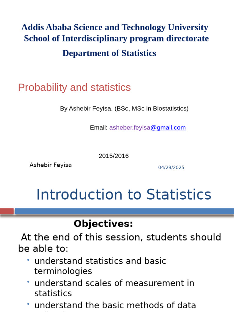 Probability & Statistics | PDF | Coefficient Of Variation | Mode ...