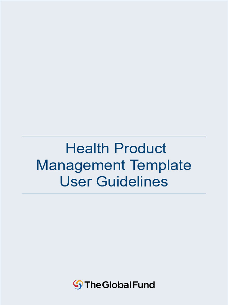 Health Product Management Template Guide | PDF | Spreadsheet | Procurement