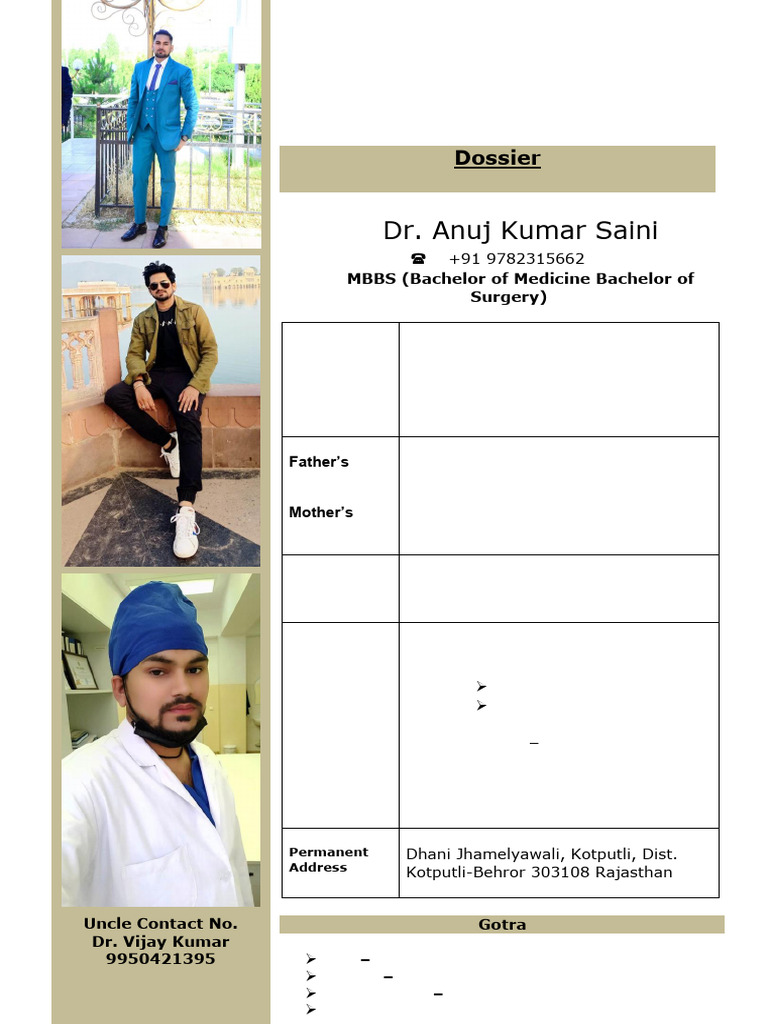 Dr. Anuj Saini | PDF