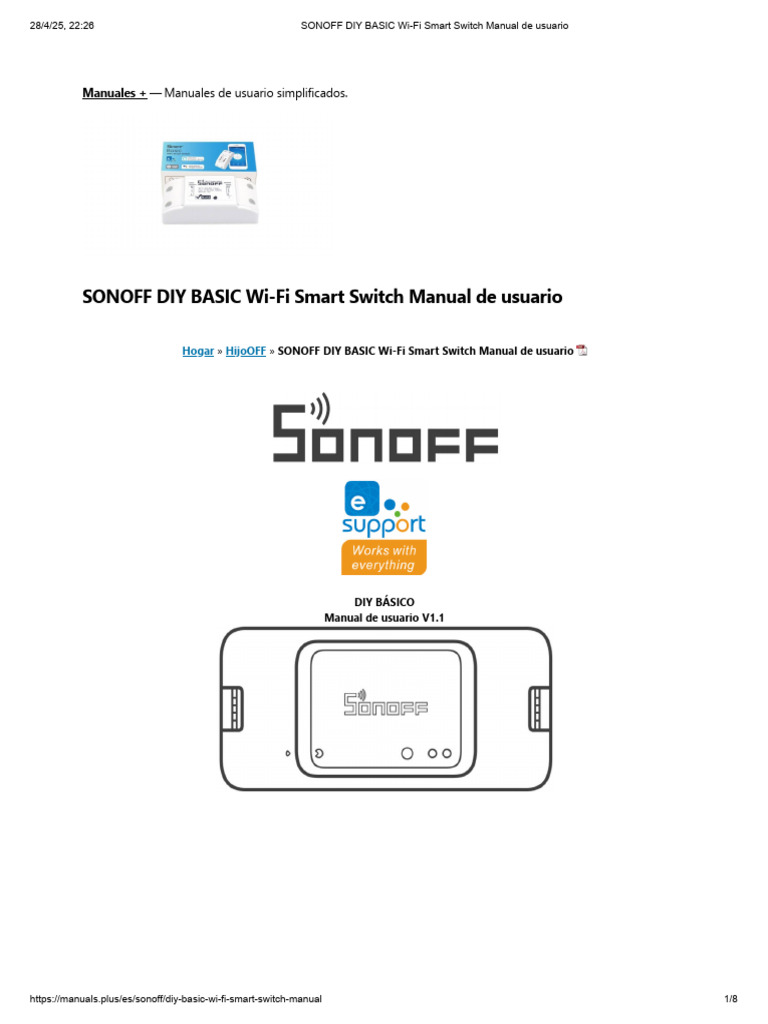 Manual Sonoff DIY Basic Wi-Fi | PDF | Radio | Wifi