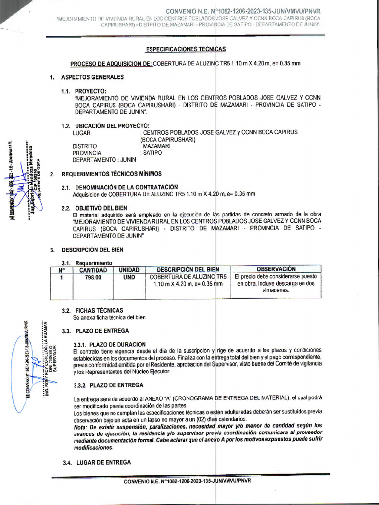 Bases Adquisicion - TR5 (1 Convoc) | PDF