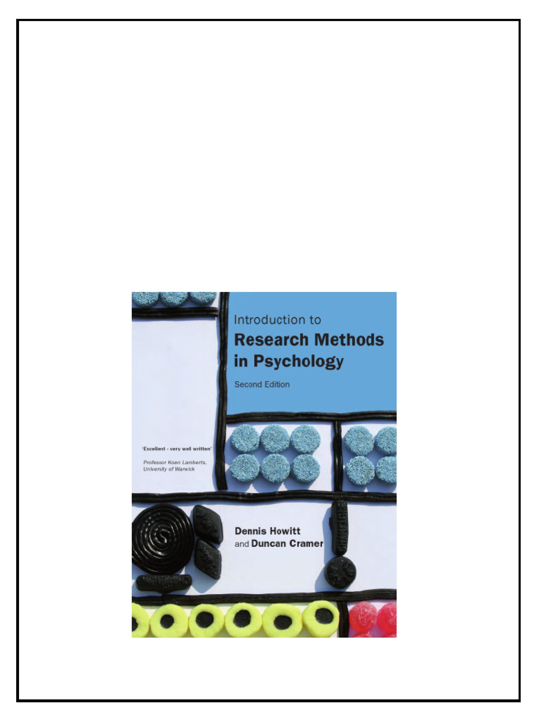 (Ebook) Introduction To Research Methods in Psychology by Dennis Howitt ...