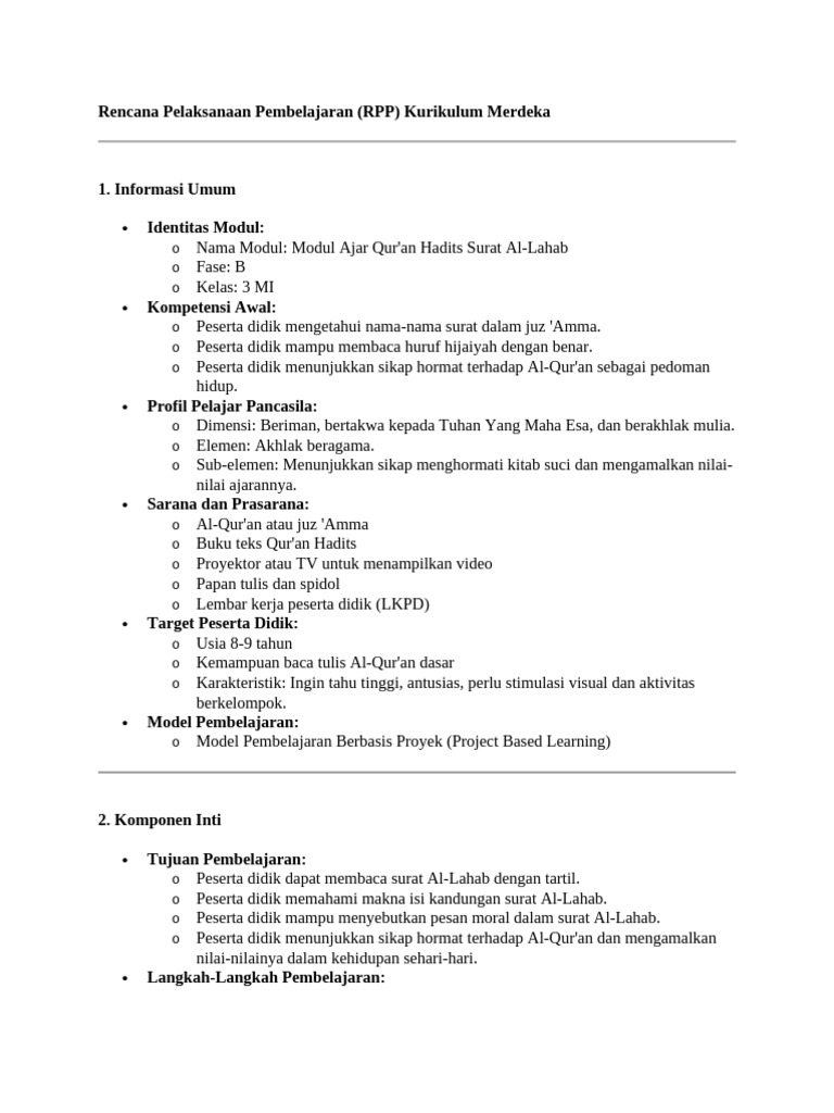 Modul Ajar RPP | PDF