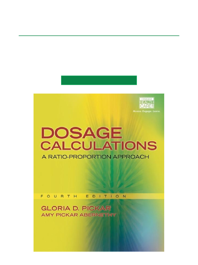 Dosage Calculations A Ratio Proportion Approach - 4th Edition Open ...