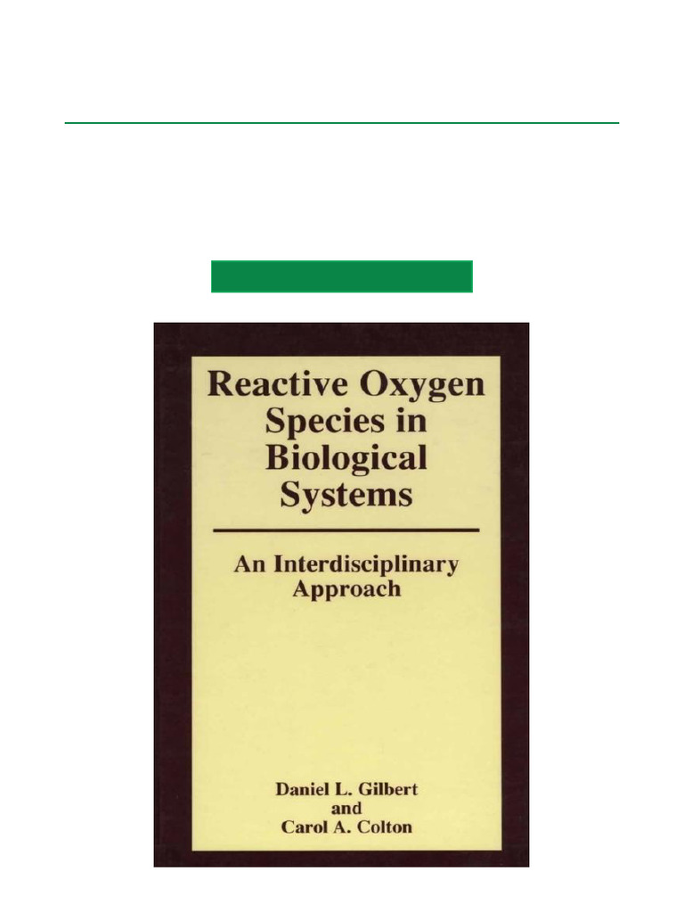 Reactive Oxygen Species in Biological Systems An Interdisciplinary ...