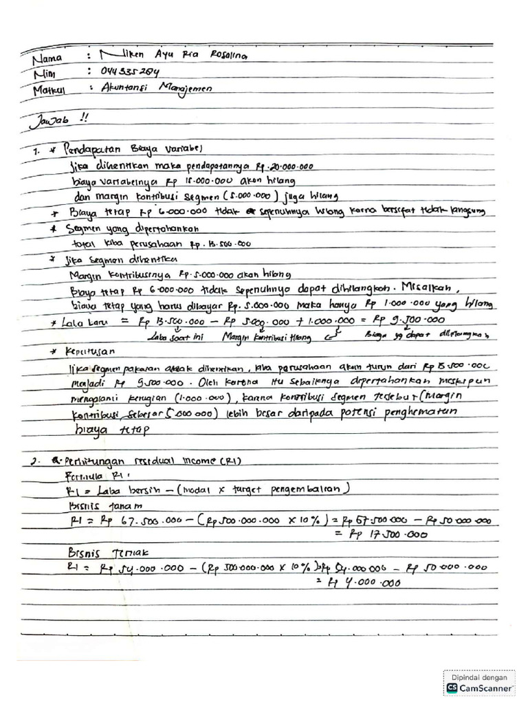 Ttm 3 Akuntansi Manajemen | PDF