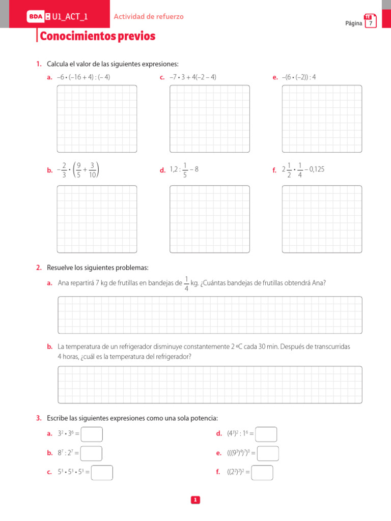 U1 Act 1 | PDF | Matemáticas