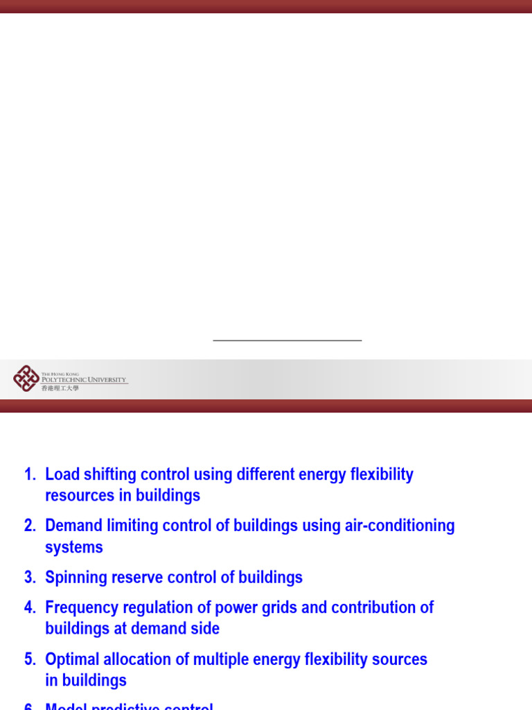 L10 Demand Response Control of Buildings | PDF | Electric Power | Sustainable Technologies