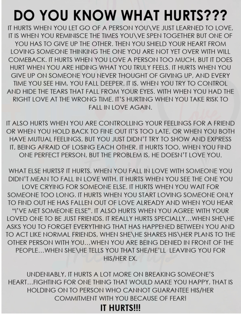 The Pain of Unrequited Love | PDF