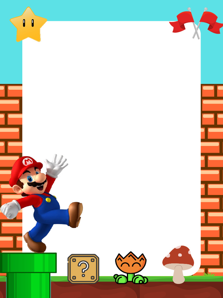BORDES PARA HOJAS Super Mario Bross | PDF