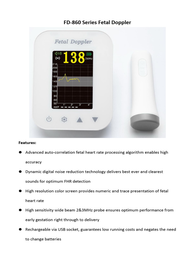FD-860 Series Fetal Doppler | PDF