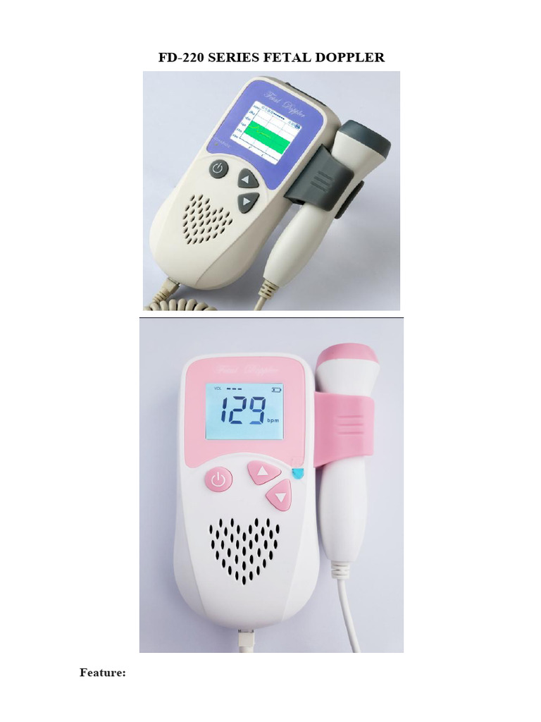 Fd-220 Fetal Doppler Introduction | PDF