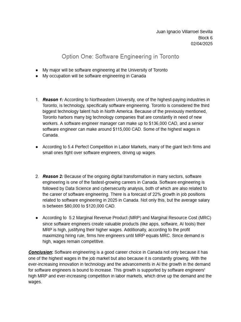 Summative Unit 5 - Option One | PDF | Labour Economics | Business