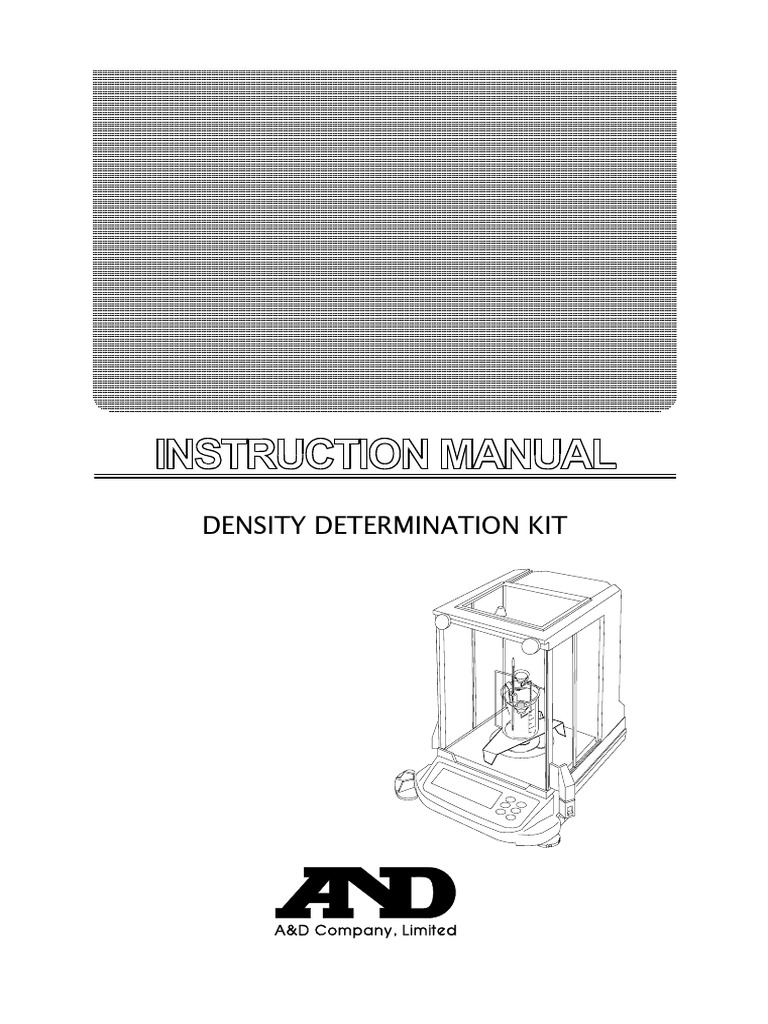 Density Determination Kit Manual | PDF | Buoyancy | Density