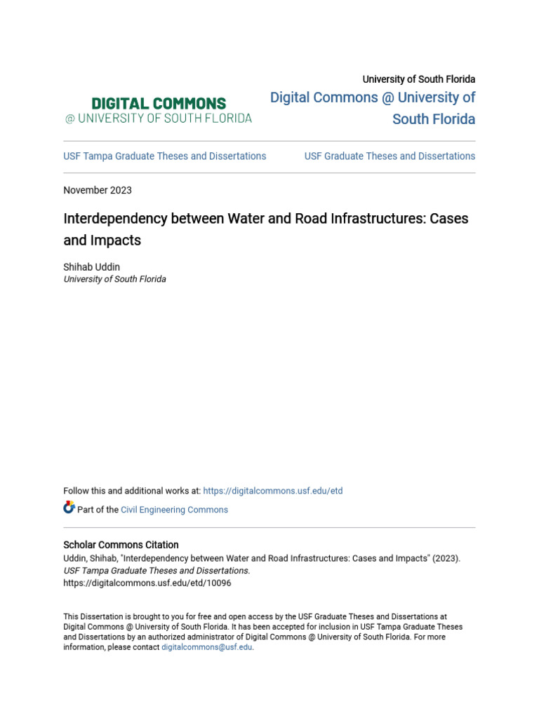Interdependency between Water and Road Infrastructures_ Cases and | PDF ...