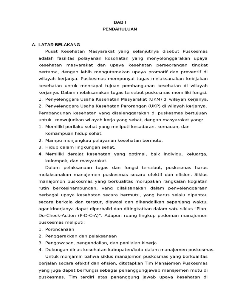 Contoh PKP Puskesmas 2024 | PDF