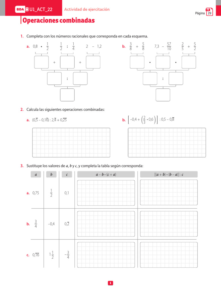 U1 Act 22 | PDF | Aritmética | Matemáticas