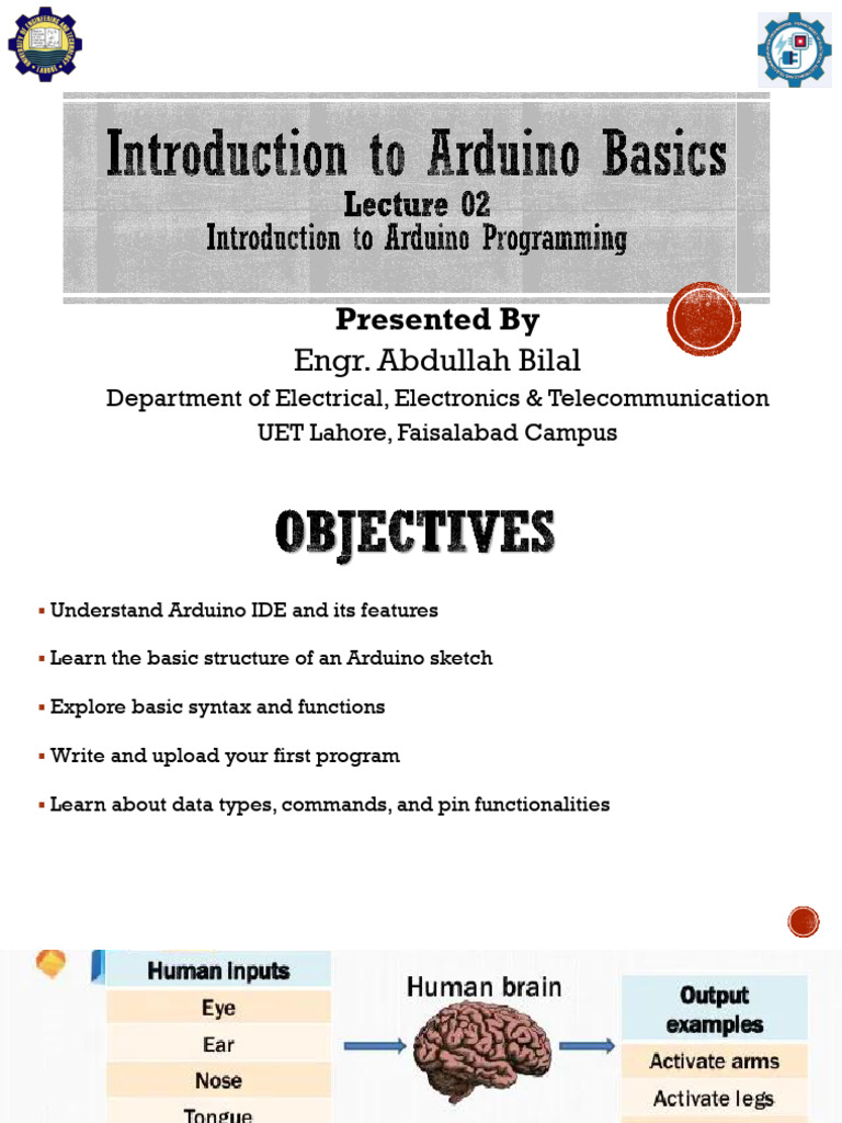 Introduction To Arduino Basics Lec-02 UETFSD | PDF