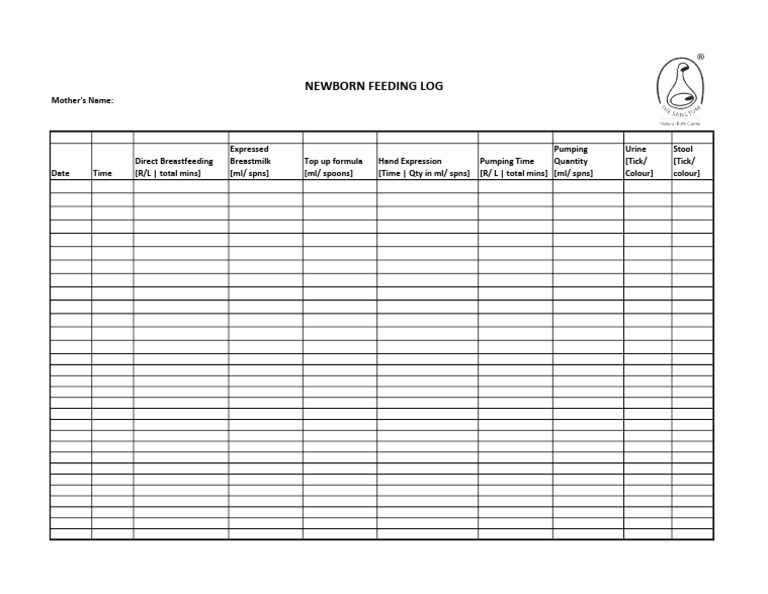 Newborn Feeding Log | PDF
