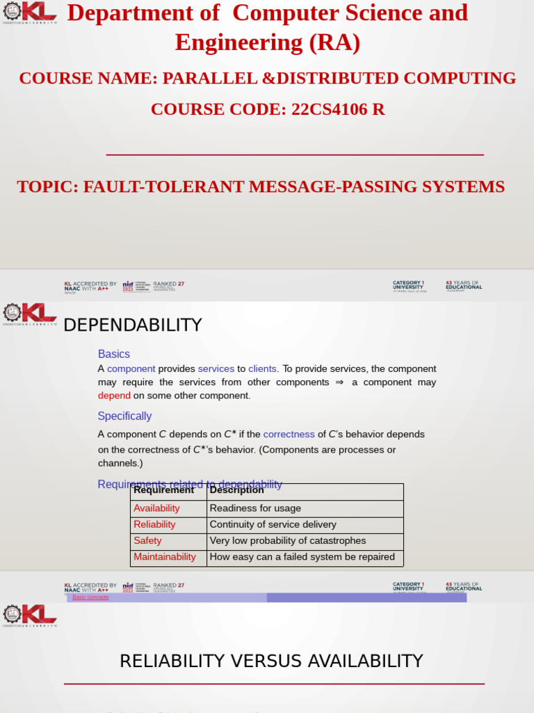 Fault Tolerant Message Passing Systems | PDF | Reliability Engineering | Computing