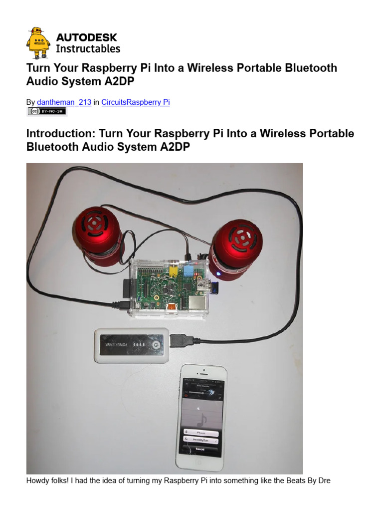 Turn Your Raspberry Pi Into A Wireless Portable Bluetooth Audio System | PDF | Computing | Software