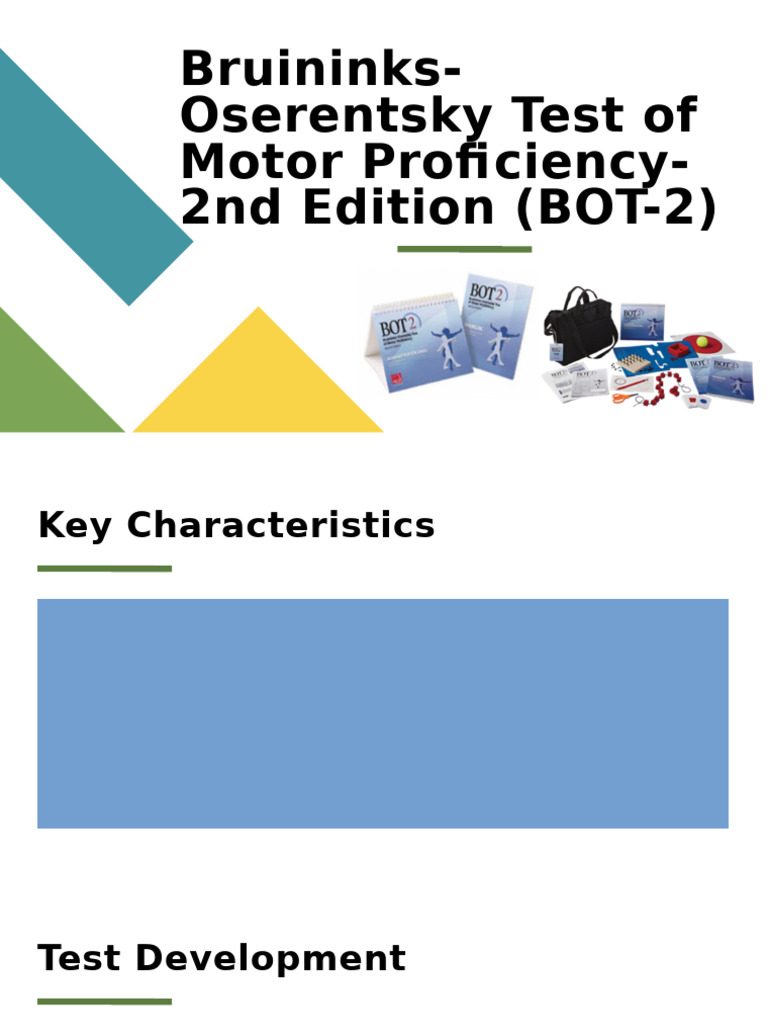 Bruininks-Oserentsky Test of Motor Proficiency - 2nd Edition | PDF