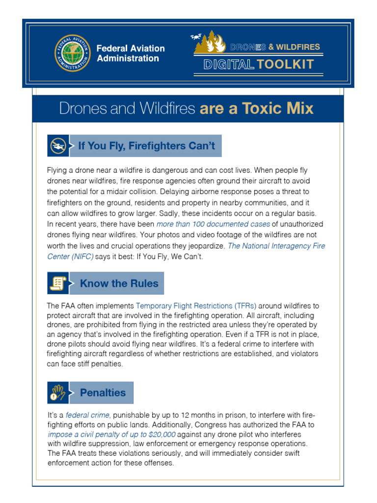 FAA Drones Wildfires Toolkit | PDF | Unmanned Aerial Vehicle | Wildfire