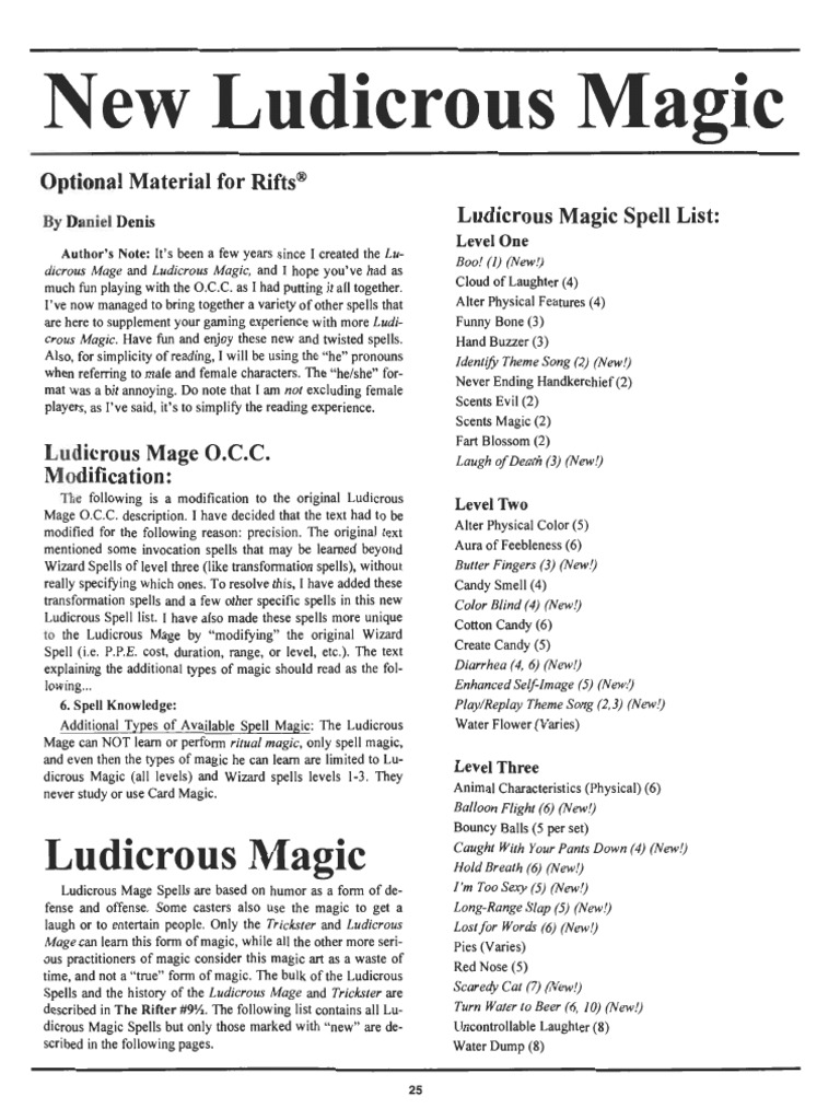Ludicrous Magic 2 | PDF
