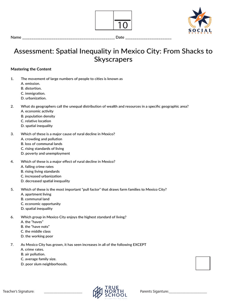 Unit 3 - Spatial Inequality in Mexico City From Shacks to Skyscrapers ...