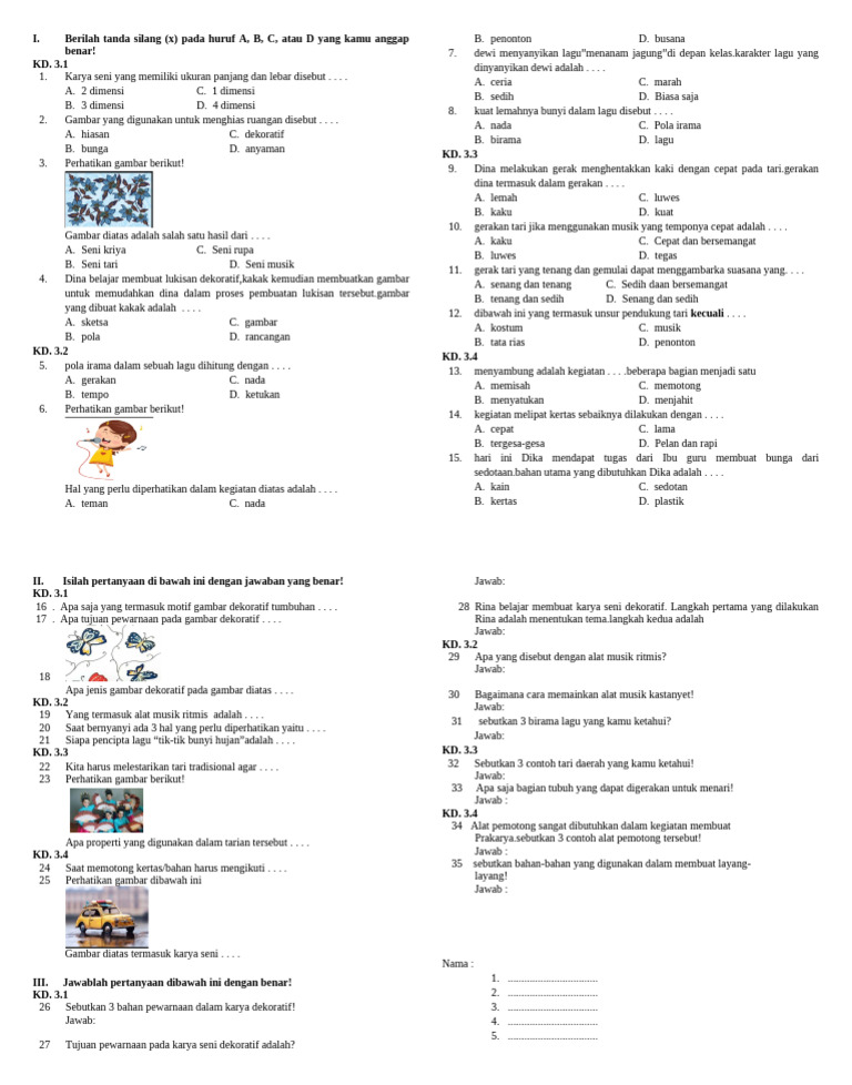 Latihan Pat SBDP | PDF