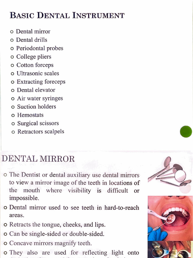 Instruments of Oro-Dental Disorders | PDF