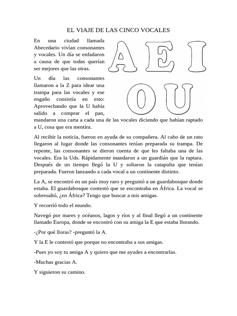 El Viaje de Las Cinco Vocales | PDF | Burro