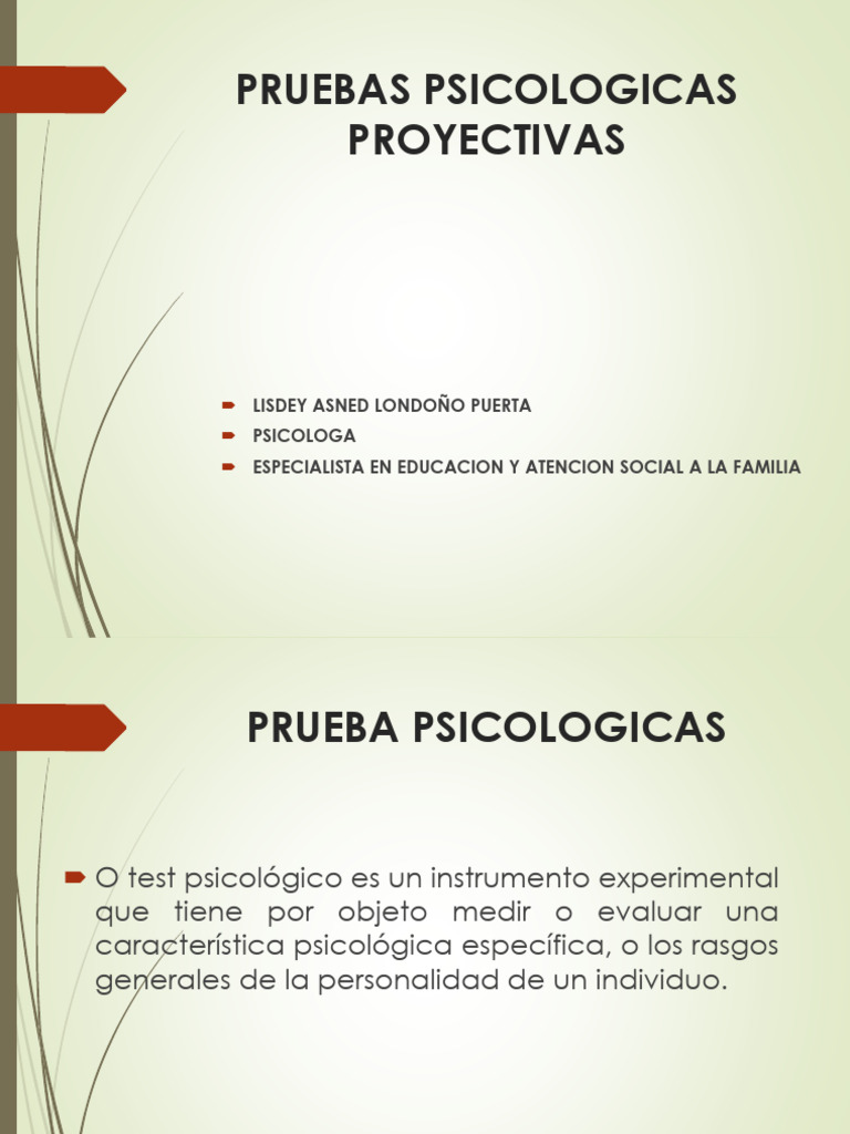Pruebas Proyectivas y Objetivas | PDF | Sicología | Pensamiento
