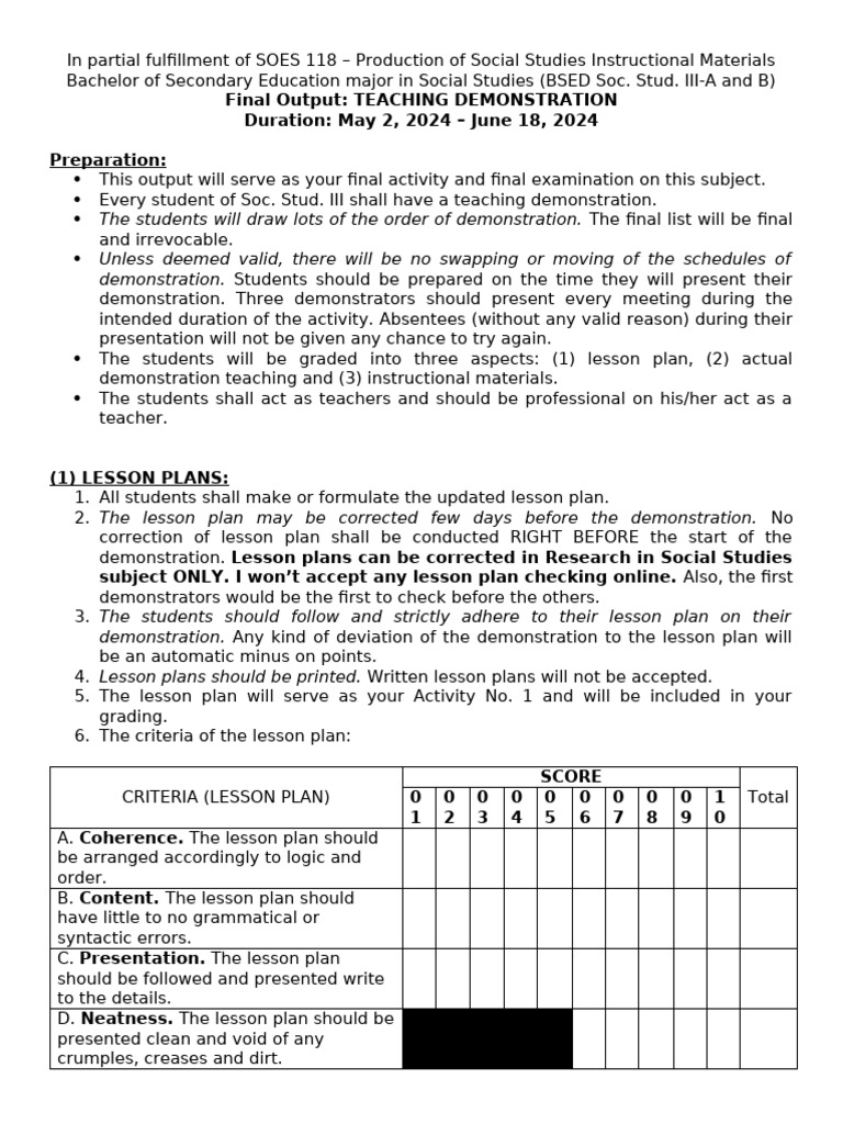 Final Output EVERYONE PLEASE READ | PDF | Teachers | Lesson Plan