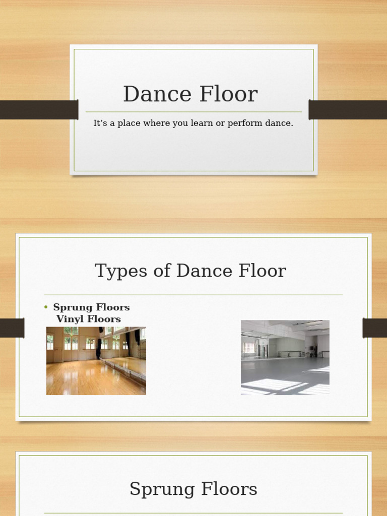 Dance Floor Presentation Pdf