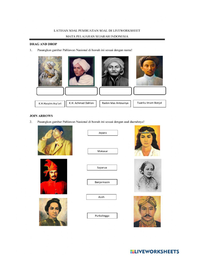 Lkpd Gambar Pahlawan Indonesia | PDF