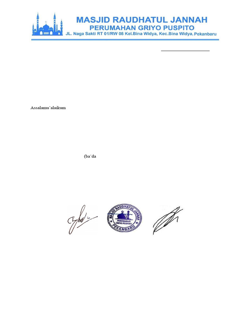 Undangan Tausiah Halal Bi Halal | PDF
