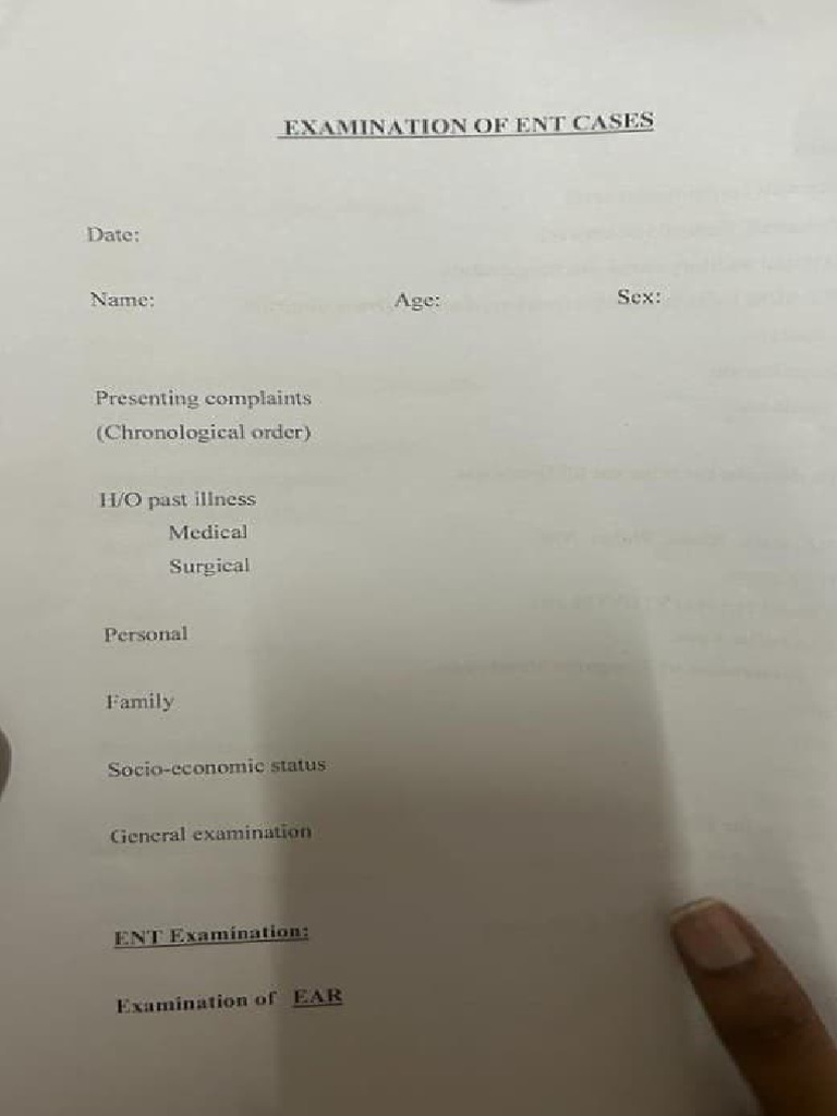 Ent History Taking | PDF