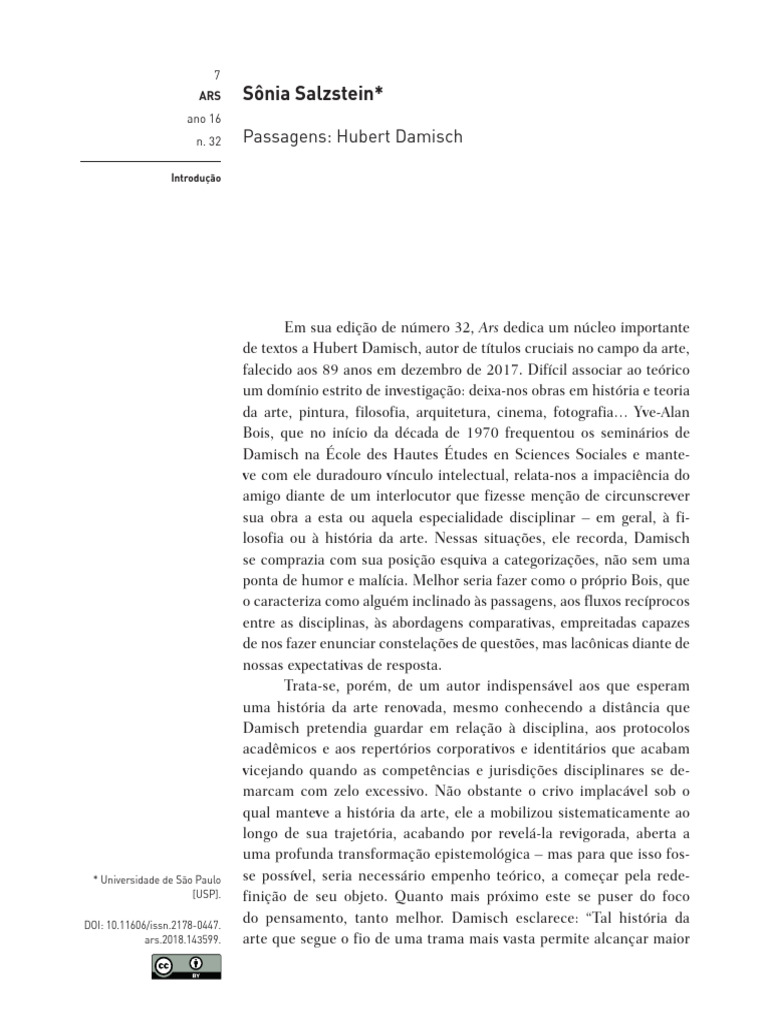 Passagens Hubert Damisch | PDF | Paris | Positivismo
